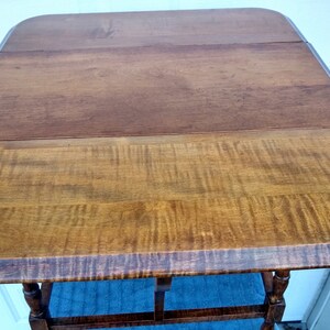 Solid Hard Rock Maple Colonial Style Drop Leaf Accent End Table ...