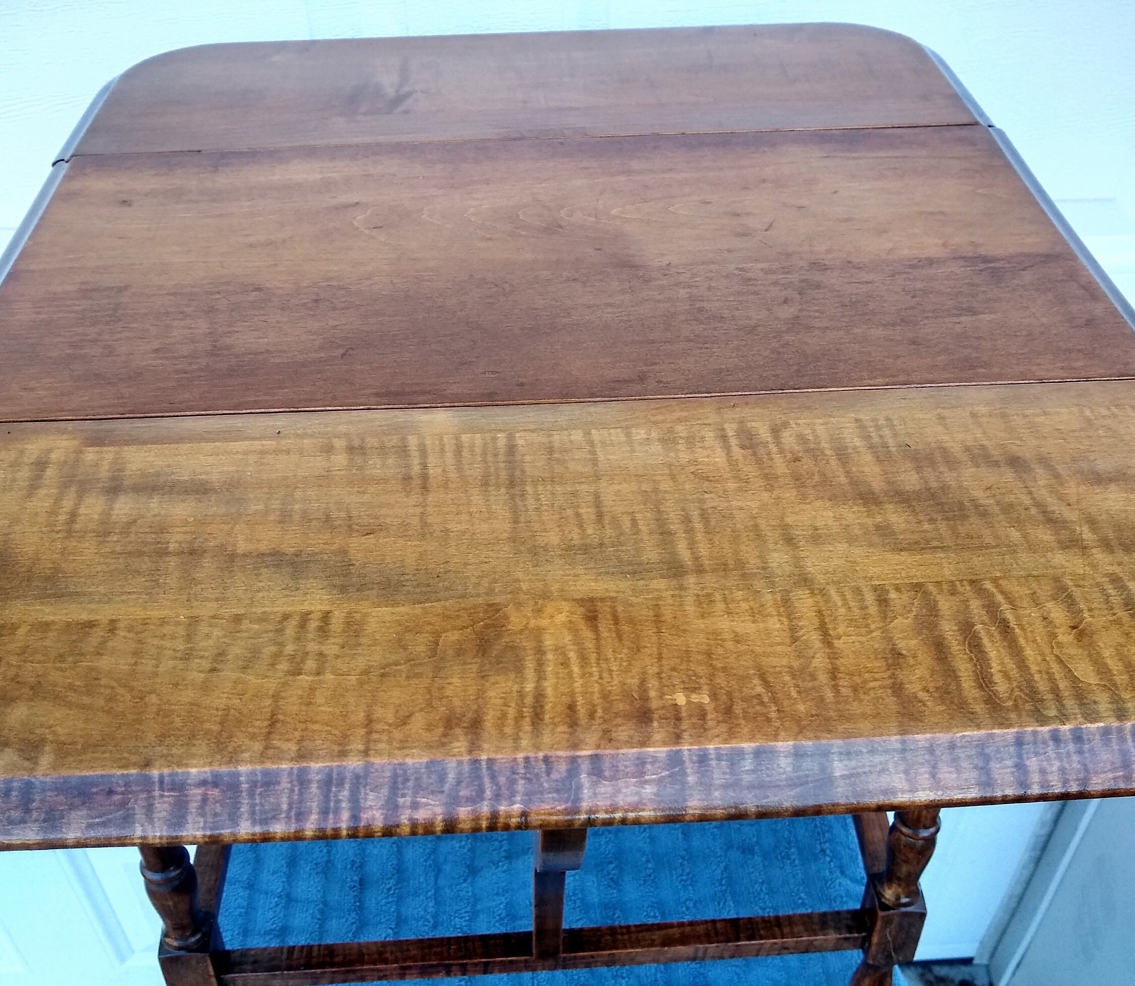 Solid Hard Rock Maple Colonial Style Drop Leaf Accent End Table ...