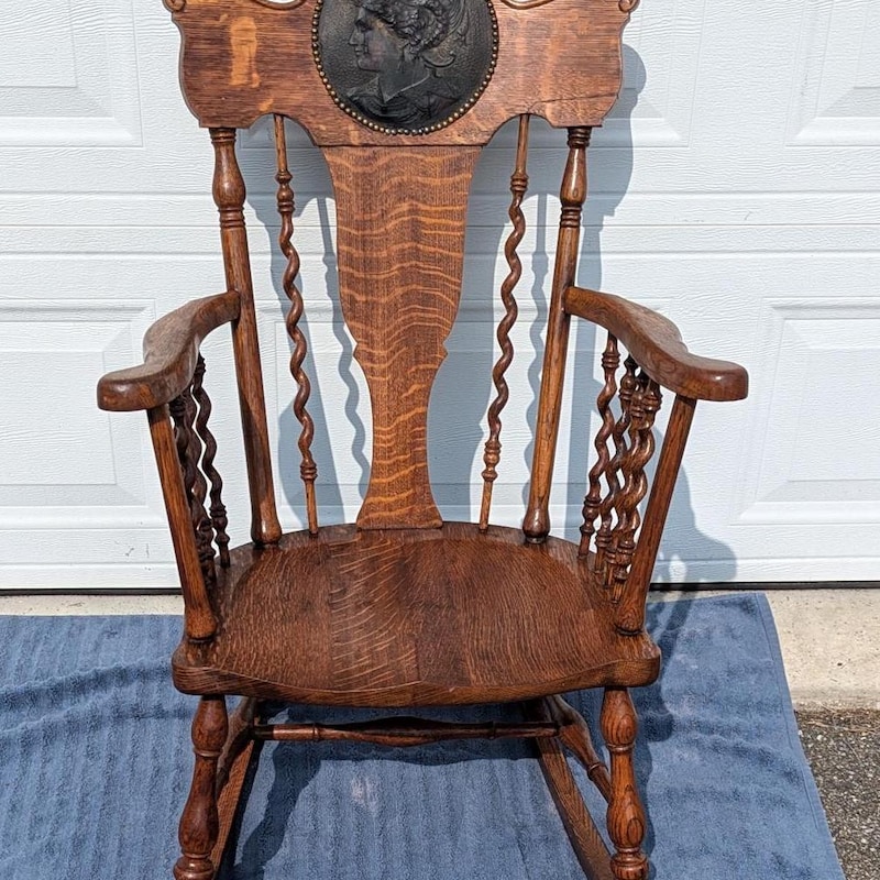 Oak Rocking Chair - Etsy