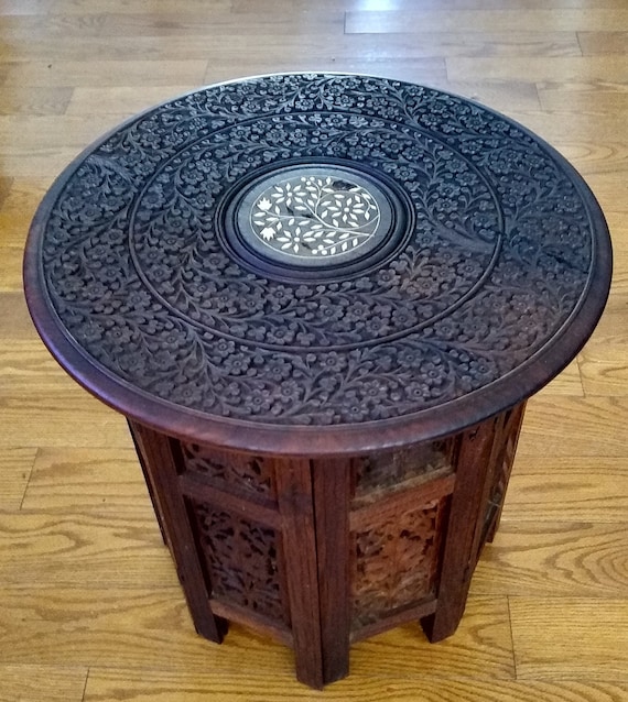 Hand carved indian side table store