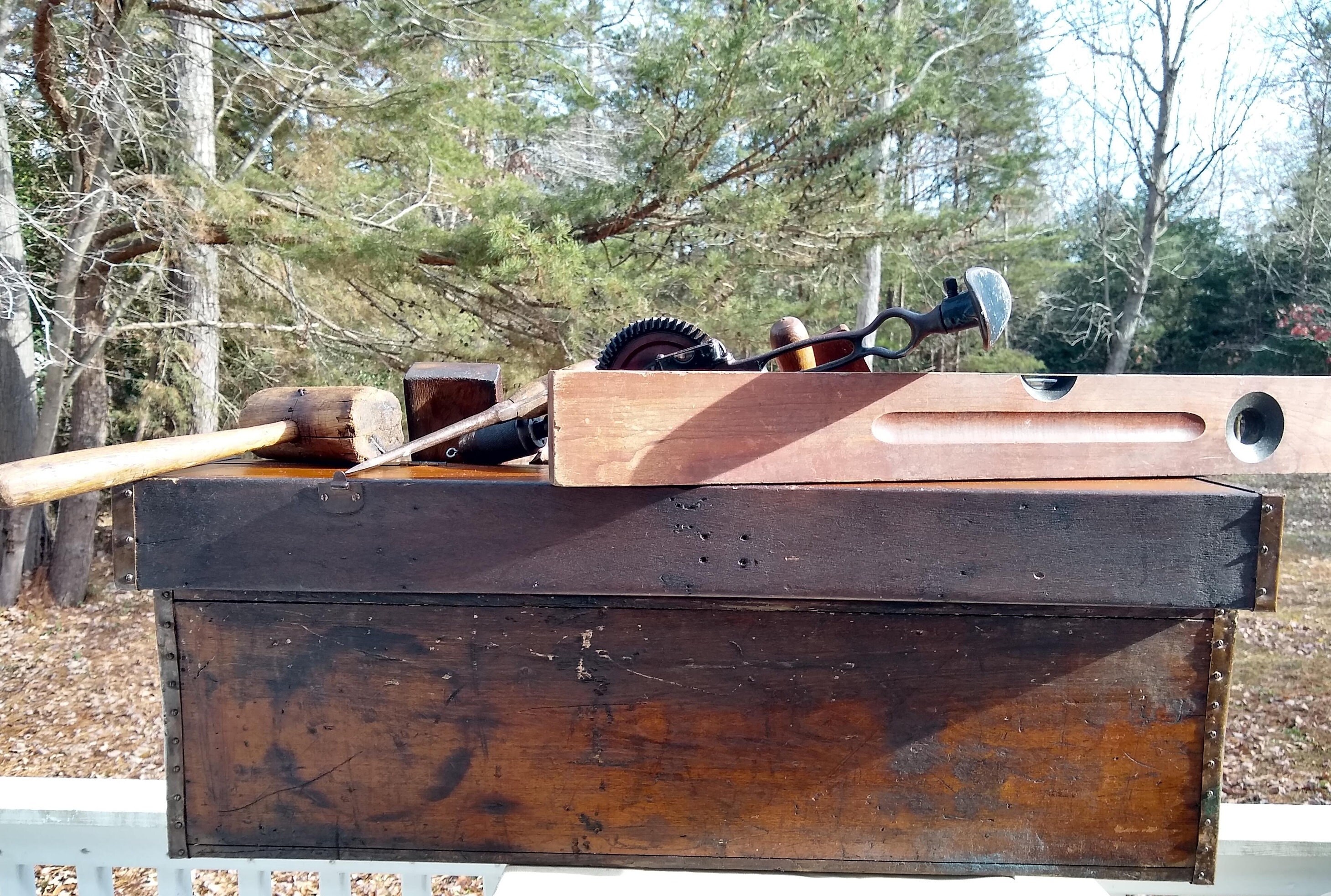 Historical Amazing Early 1900's Hammered Copper Trim Hand Made Tool ...