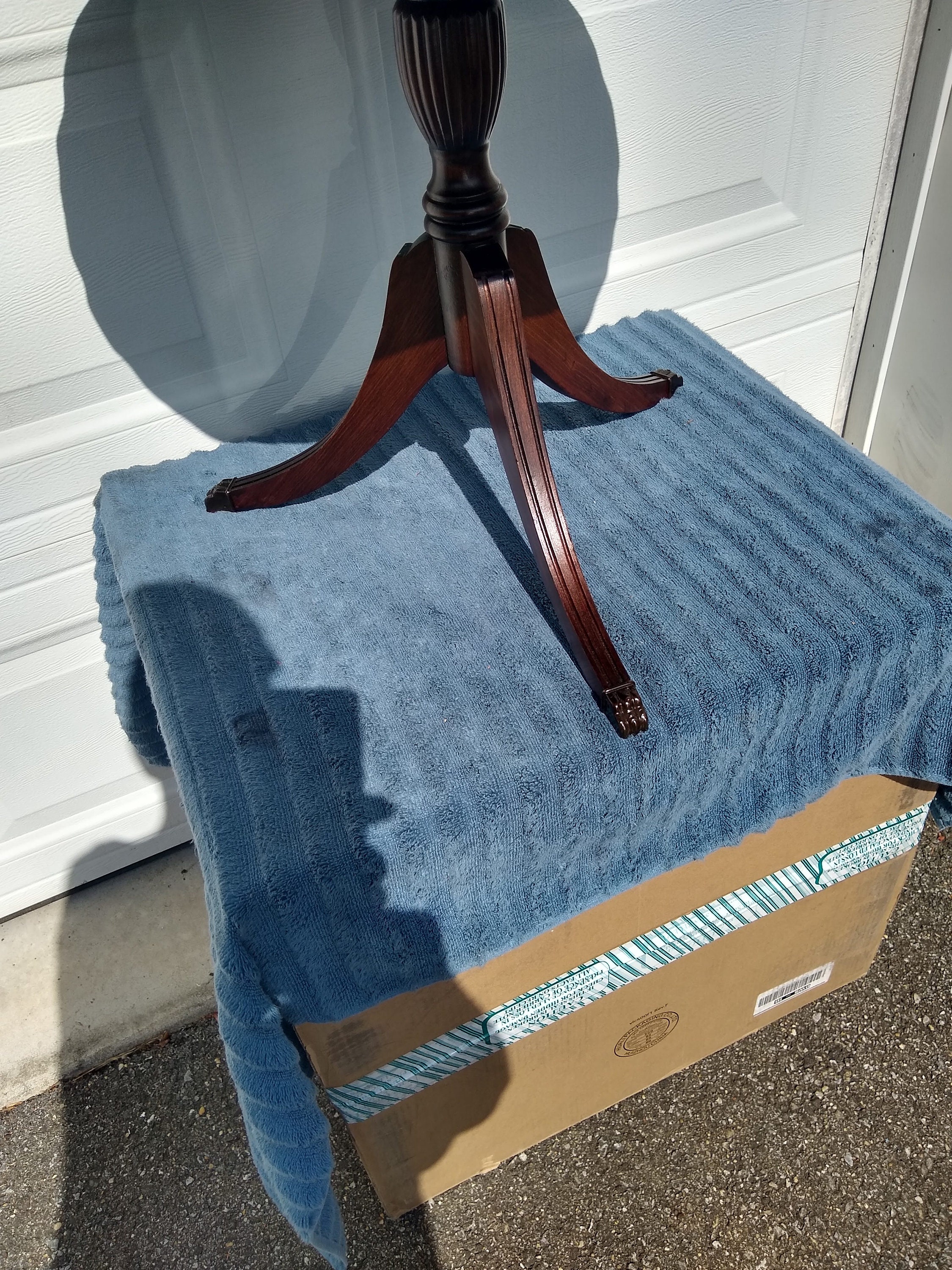 Wonderful Grain Antique Two Tier Hand Crafted Mahogany Pie Crust Table ...