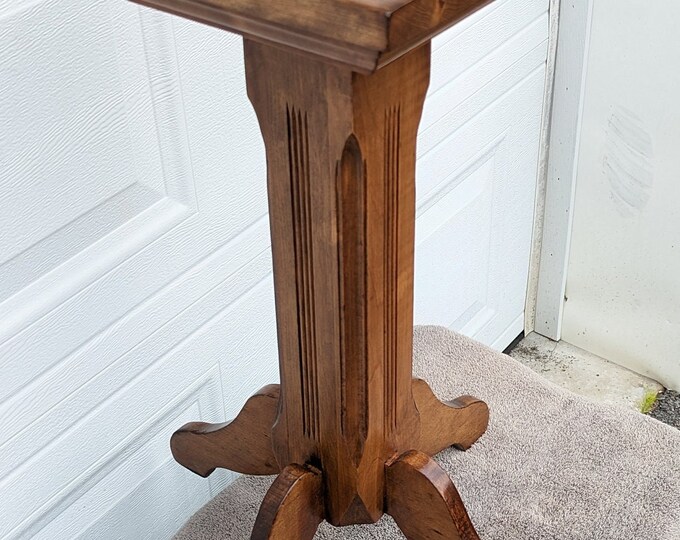 Gorgeous Antique Hand Carved Ornate Maple Plant Stand, Side Table ...