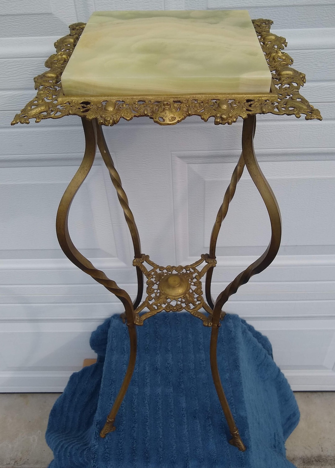RARE! Superb Victorian Brass Bronze Plant Fern Stand Pedestal Table ...
