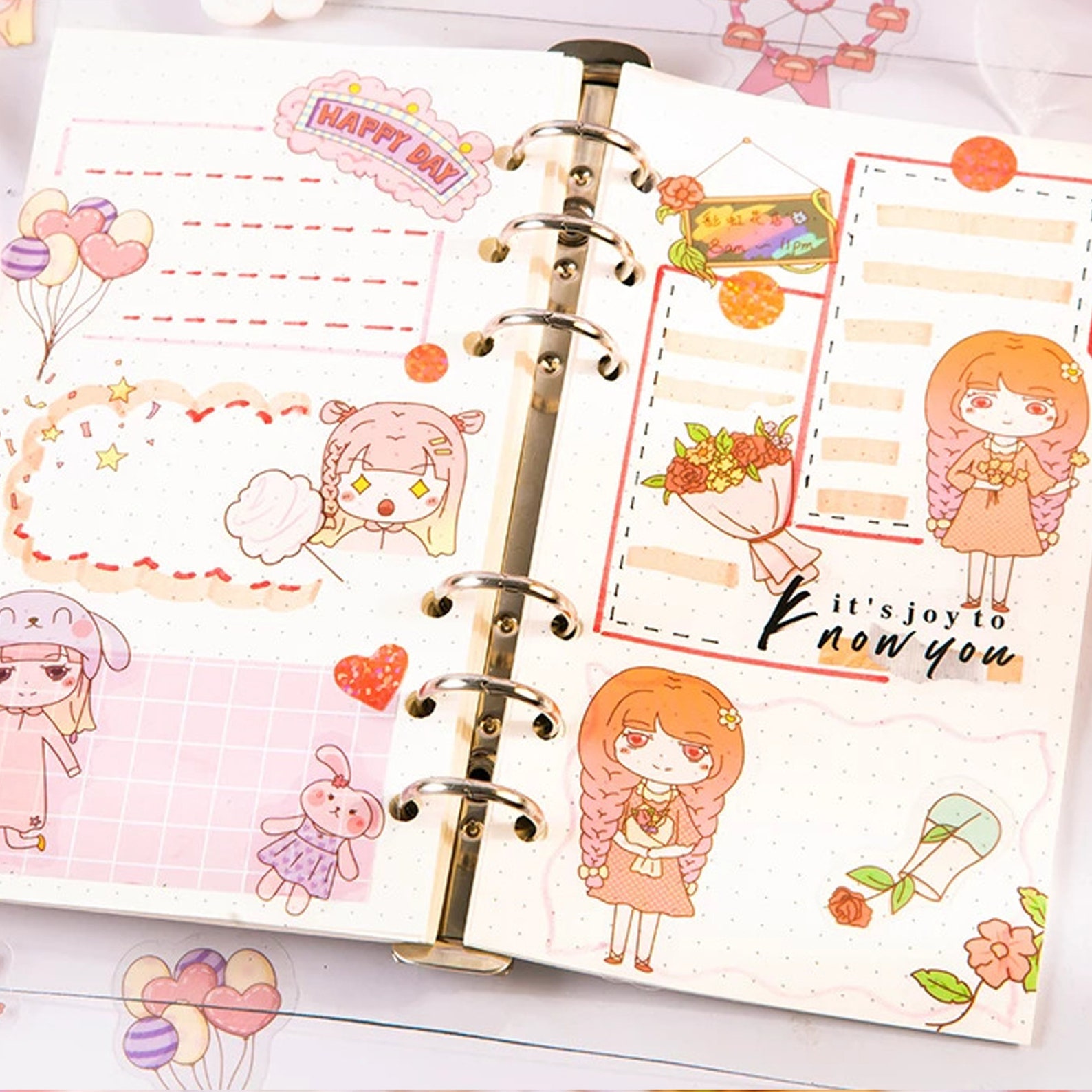 Kawaii Girl Stickers - Cute Stickers - Talented Girl Stickers - Kawaii ...