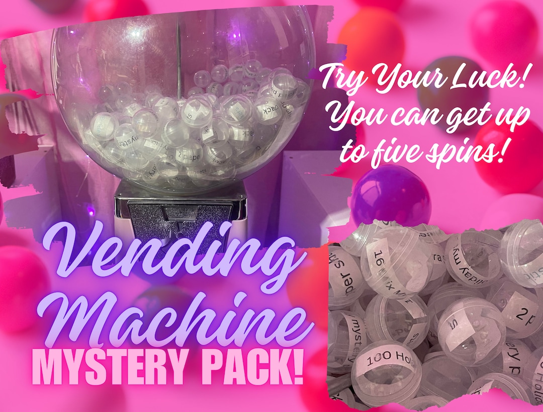 Random Kawaii Sticker Vending Machine Grab Bag, Purchase Spins and Get ...