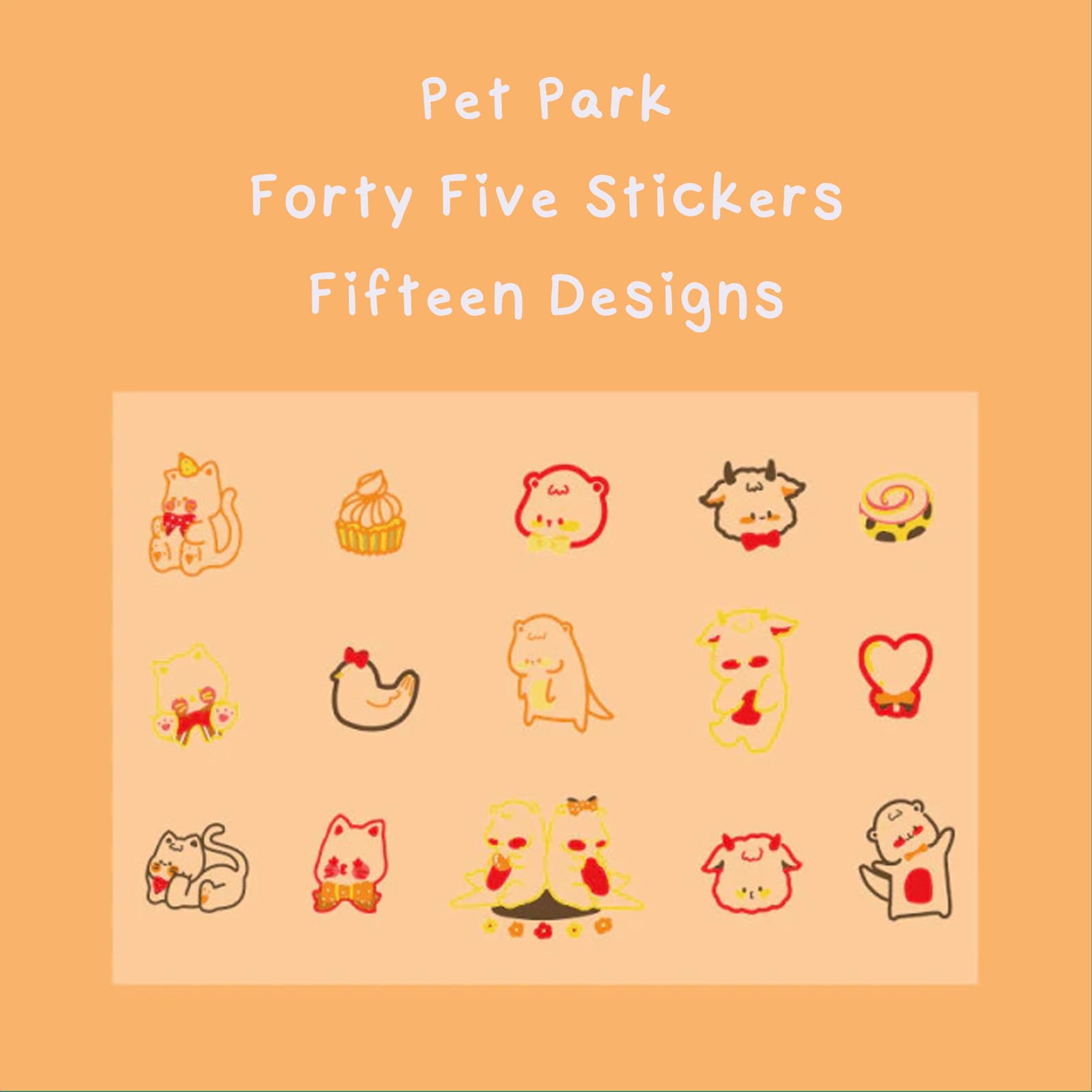 Cute Stickers Clear Kawaii Stickers Bunnies & Bears Outline | Etsy