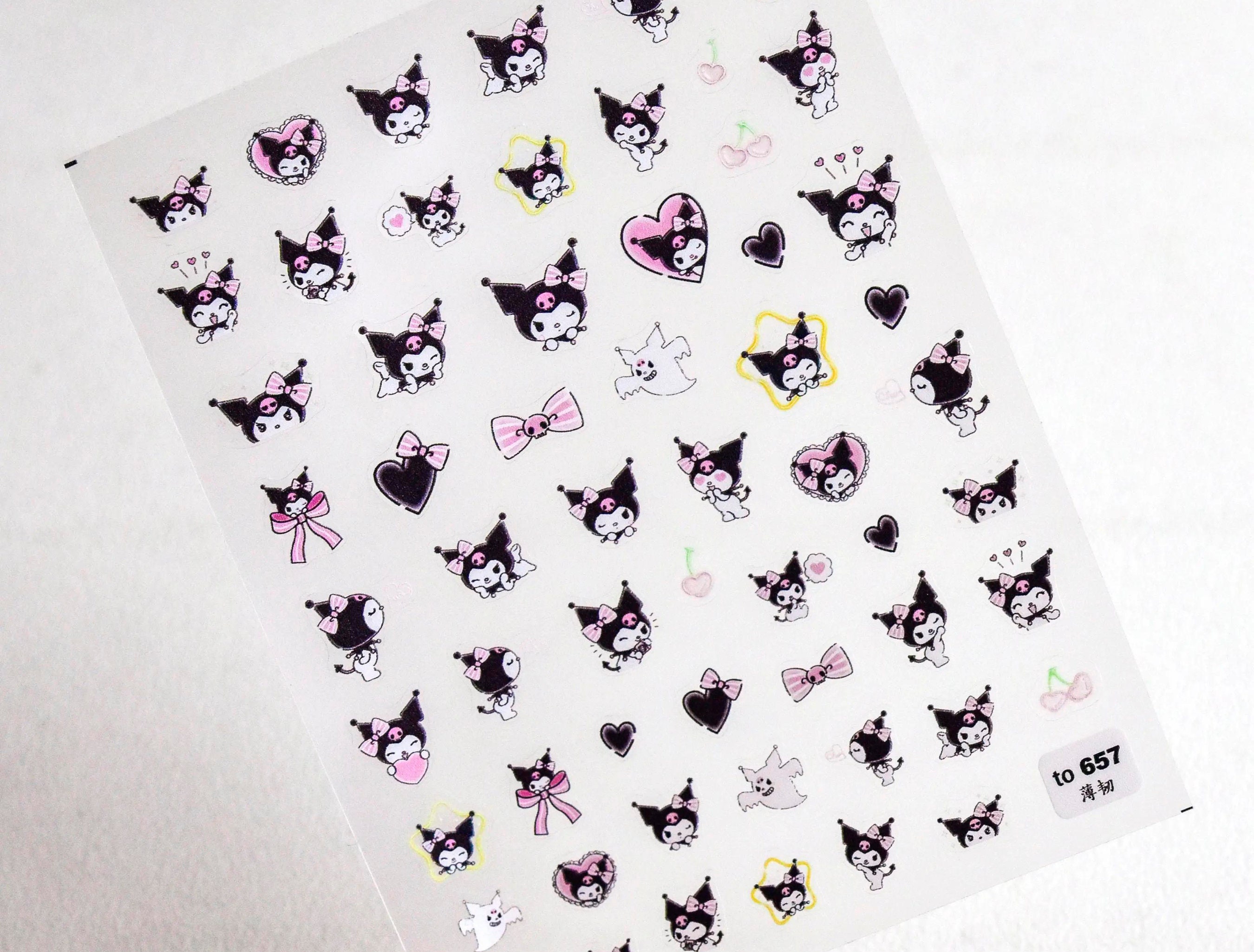 Kawaii Nail Decals, Cute Animal Nail Stickers, Kawaii Decal, Cute ...