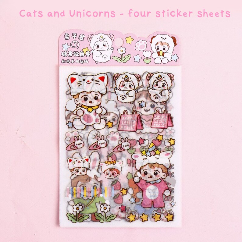 Cute Kawaii Stickers Cute Sticker Sheets Yellow Stickers - Etsy