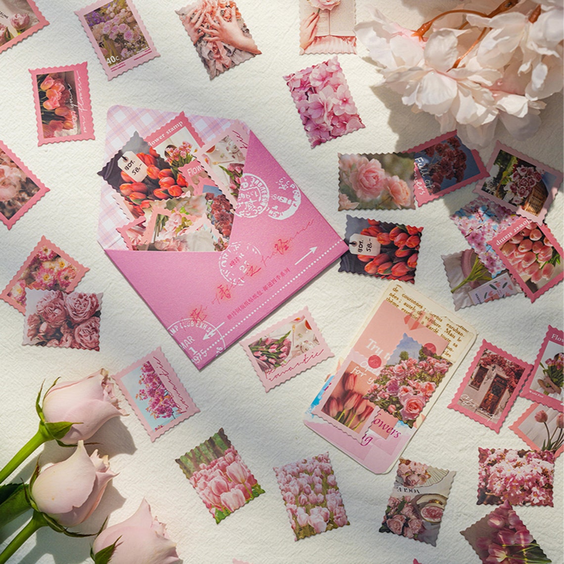 Kawaii Stamp Stickers Bright Color Stickers Kawaii Stickers | Etsy