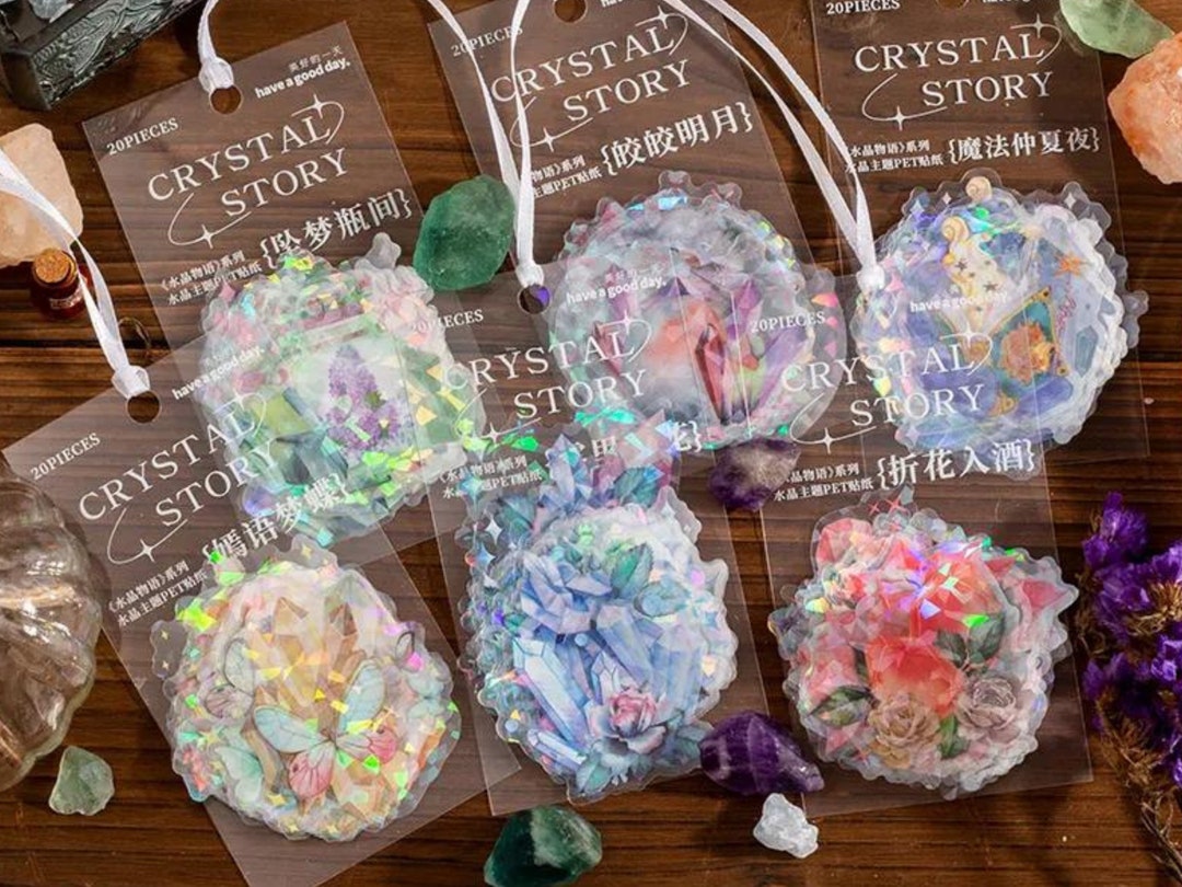 Cute Stickers, Holographic Boho Crystal Stickers, Planner Stickers ...