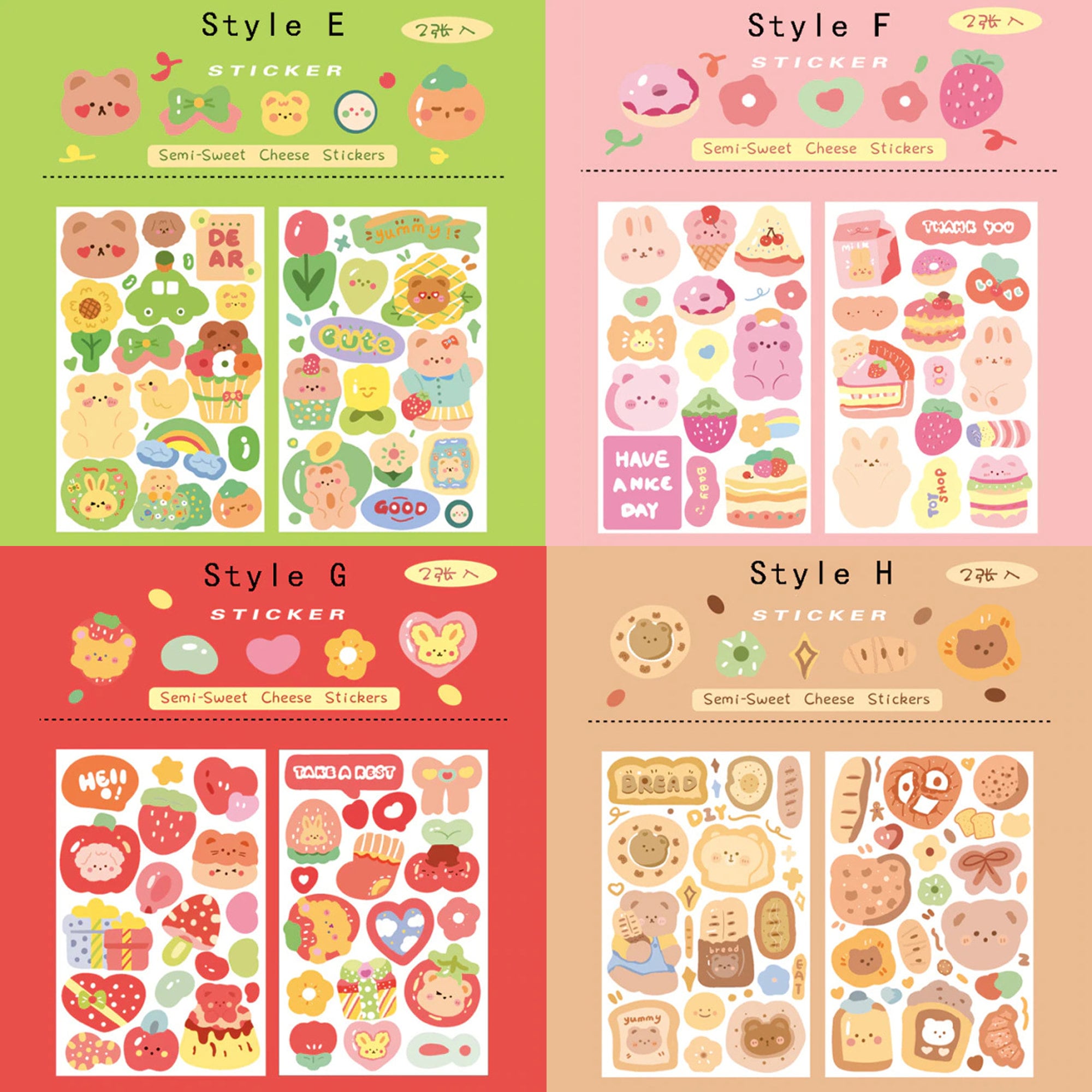Cute Deco Sticker Sheets Cute Stickers 2 Sheets of Stickers - Etsy