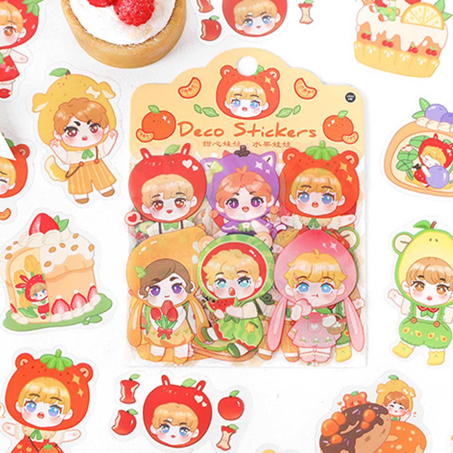 Retro Kawaii Girl Stickers, Cute Stickers, Animal Stickers, Journal ...