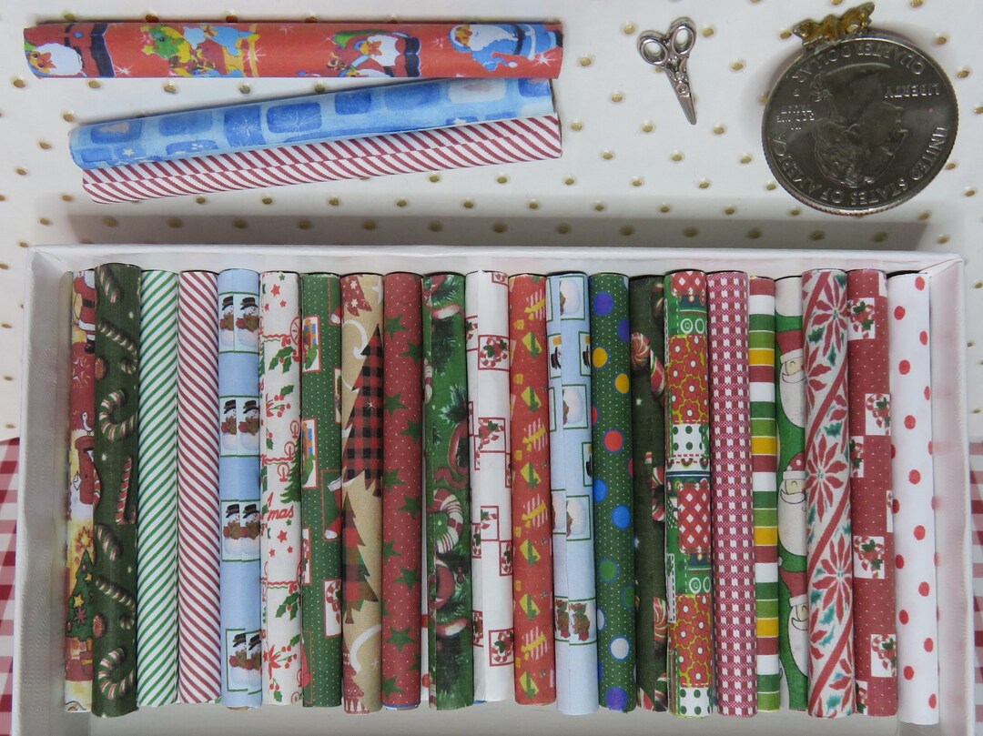Mini GIFT WRAP Rolls and Packages-large Variety in 1:12 Scale - Etsy