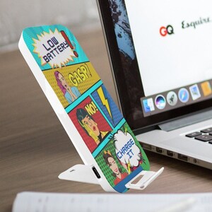 Wireless Comic Book Charger, Cell Phone Charging Stand, Stand up Dock ...