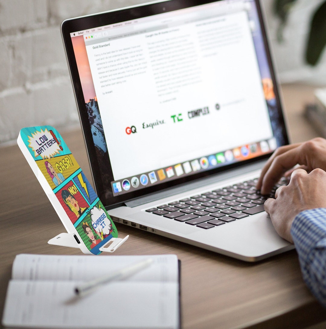 Wireless Comic Book Charger, Cell Phone Charging Stand, Stand up Dock ...