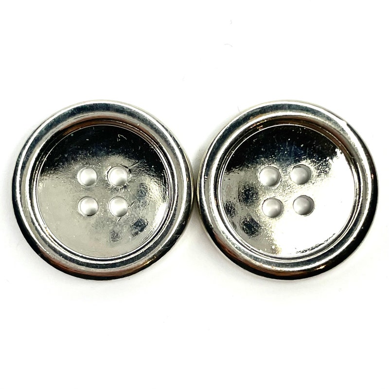 Silver Buttons - Etsy
