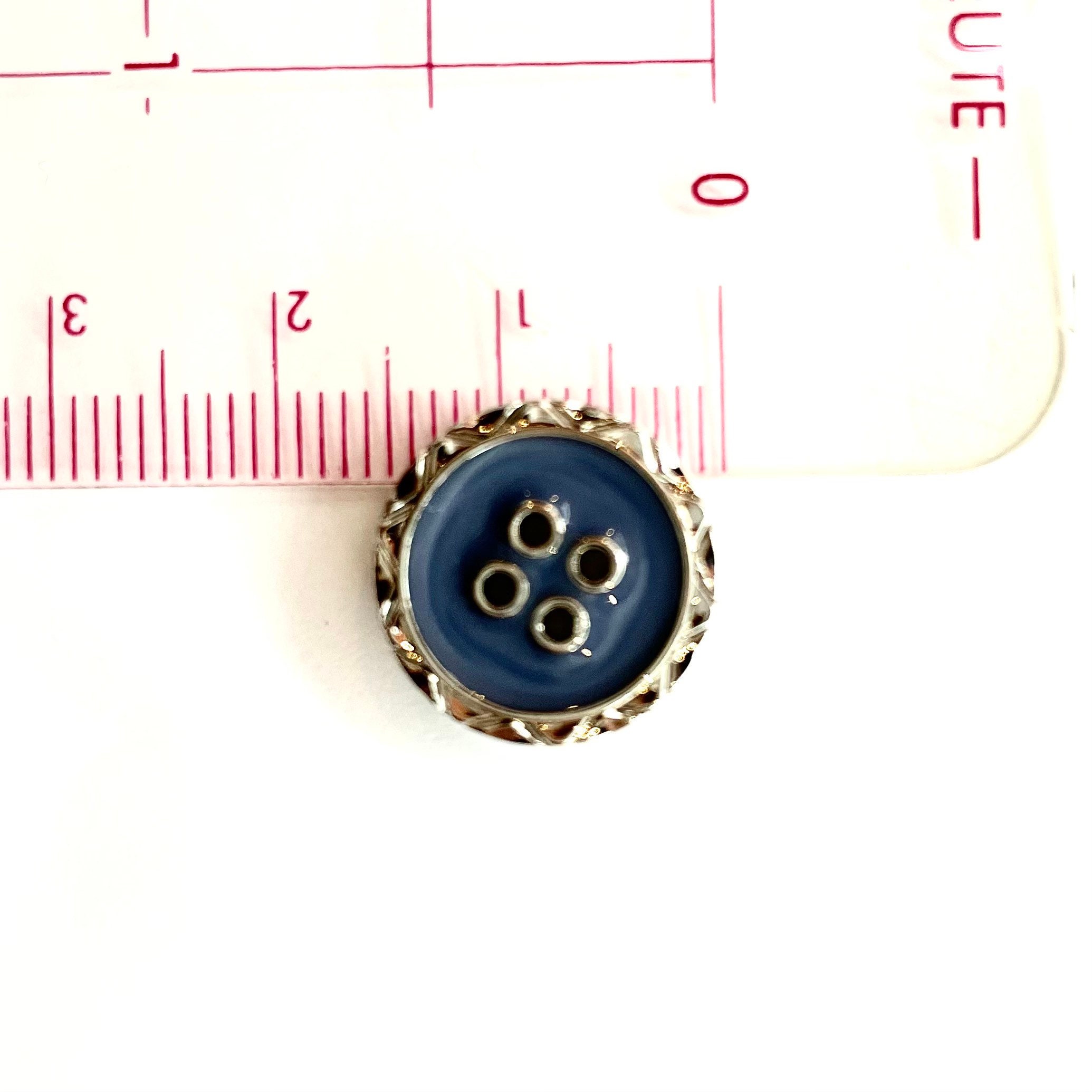 16MM - 3 Denim Blue Buttons for Knitting and Sewing - 4hole Buttons ...