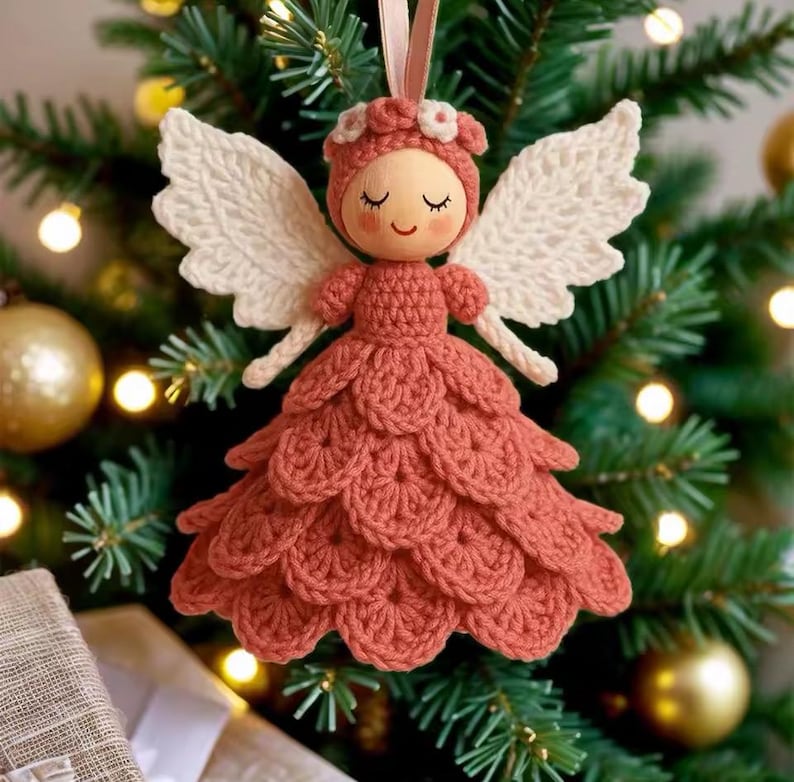 DIY Snow Angel Crochet Kit – Complete Christmas Ornament DIY Amigurumi ...