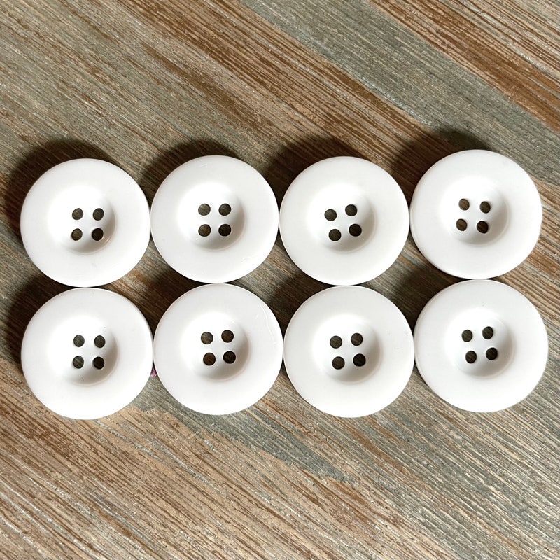 White Buttons - Etsy