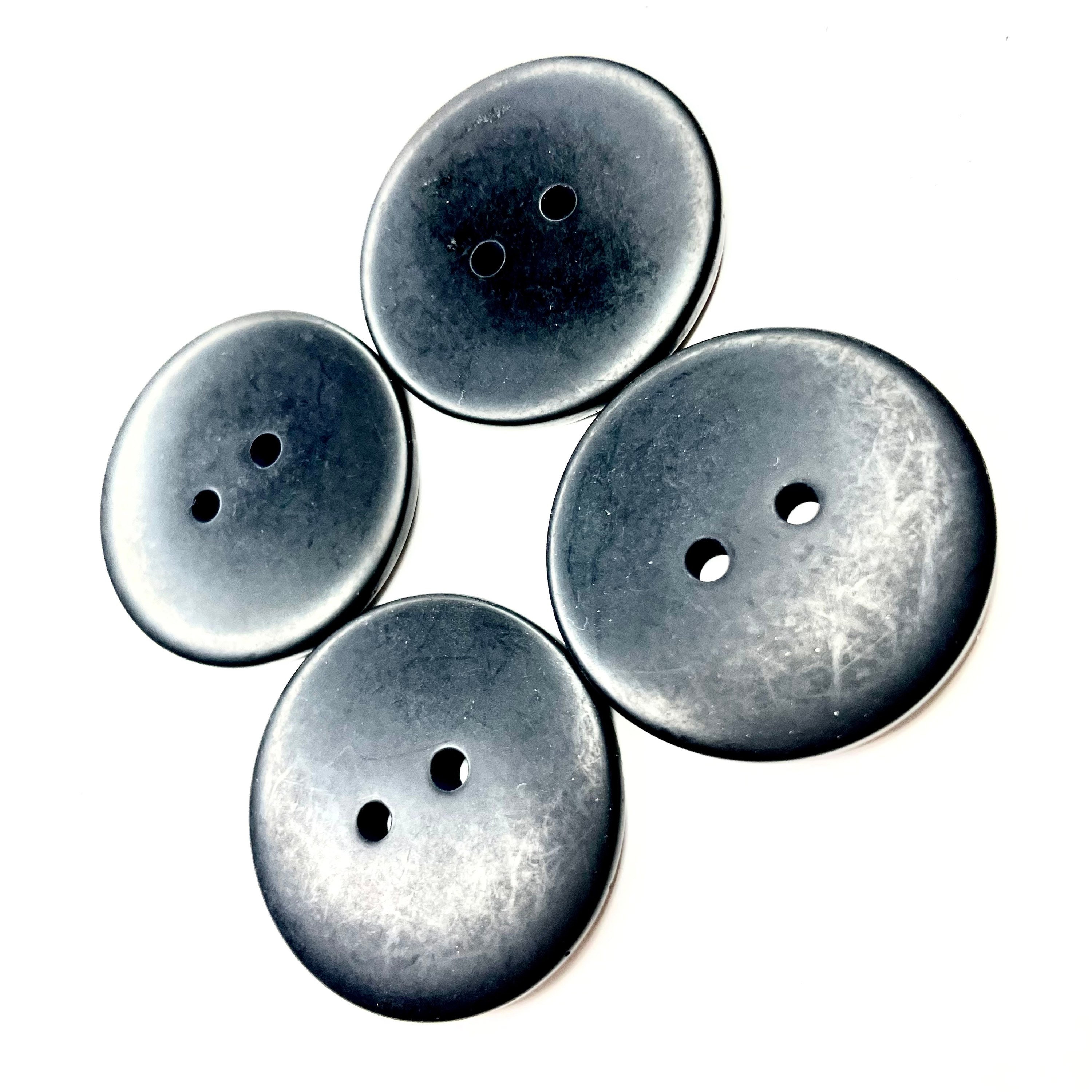35MM 4 Big Black Buttons for Knitting and Sewing 2hole - Etsy