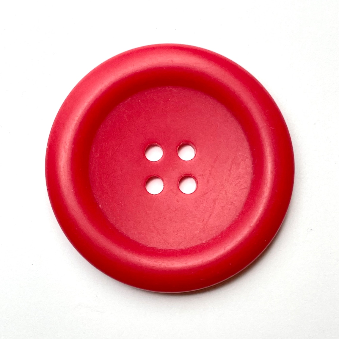 42MM 1 Big Vintage Red Buttons for Sewing Knitting 4hole With Rim ...