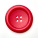 42MM 1 Big Vintage Red Buttons for Sewing Knitting 4hole With Rim ...