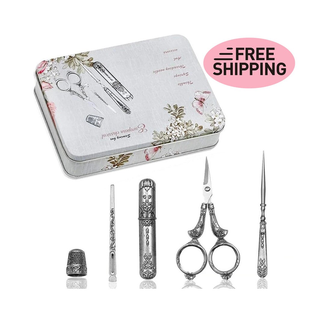 Vintage Sewing Kit Complete Needle Craft Set for Crafters, Ideal Gift ...