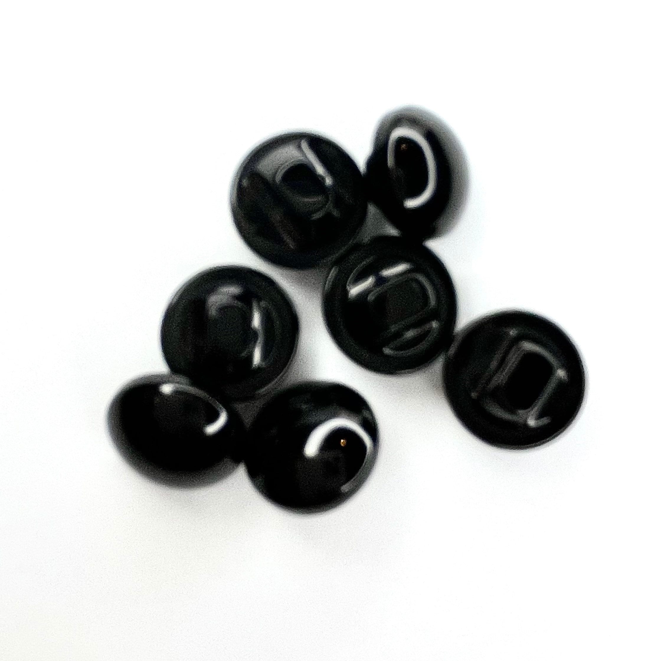 11MM 7 Black Pearl Buttons for Knitting and Sewing Shank Buttons ...