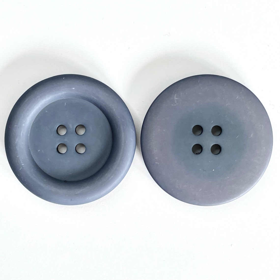 39MM 3 Vintage Dusty Blue Buttons for Knitting Sewing 4hole Buttons ...