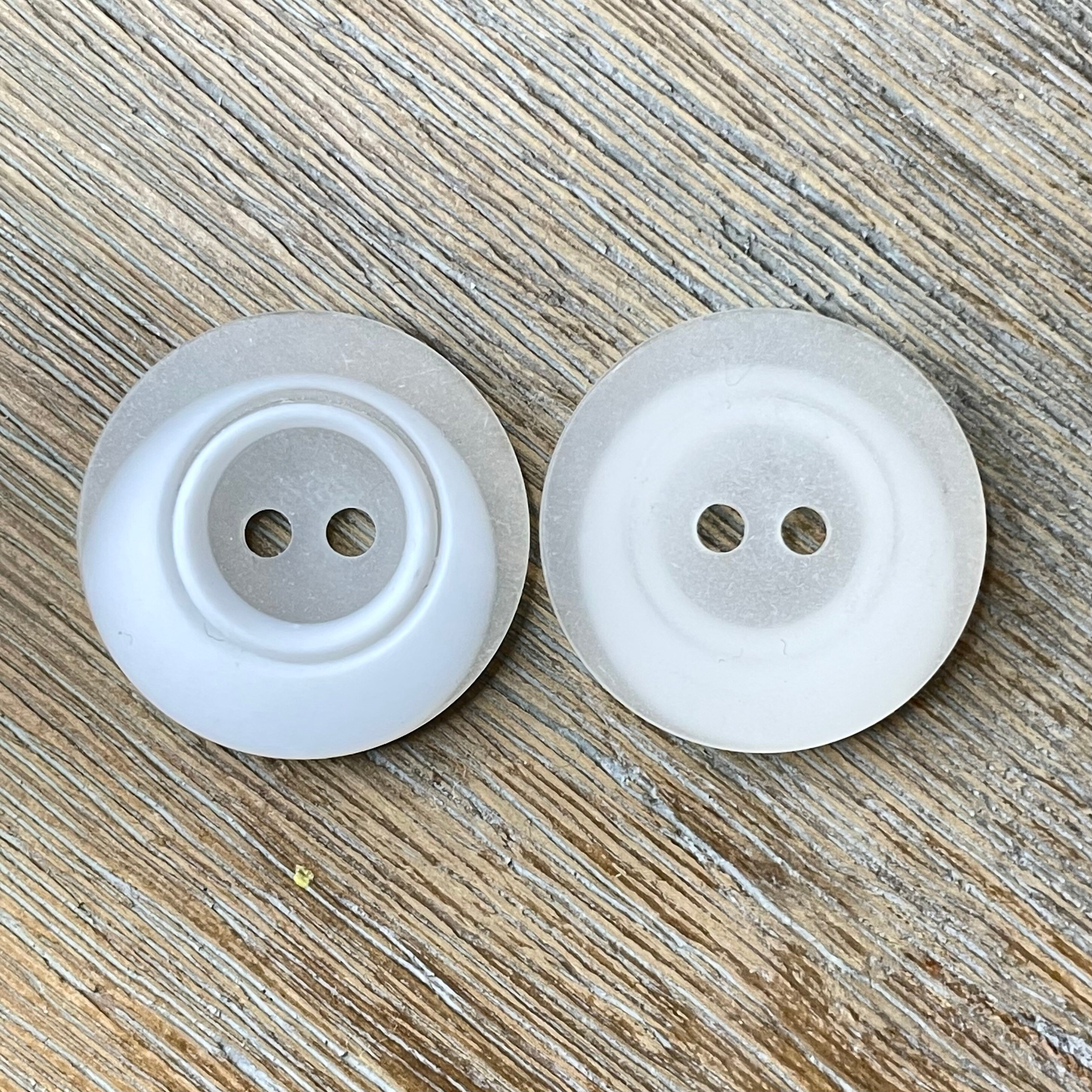 29MM 3 White Vintage Buttons 2Hole Buttons With Rim Buttons for a ...