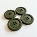 40MM 4 Vintage Olive Buttons for Knitting Sewing 4hole Buttons With Rim ...