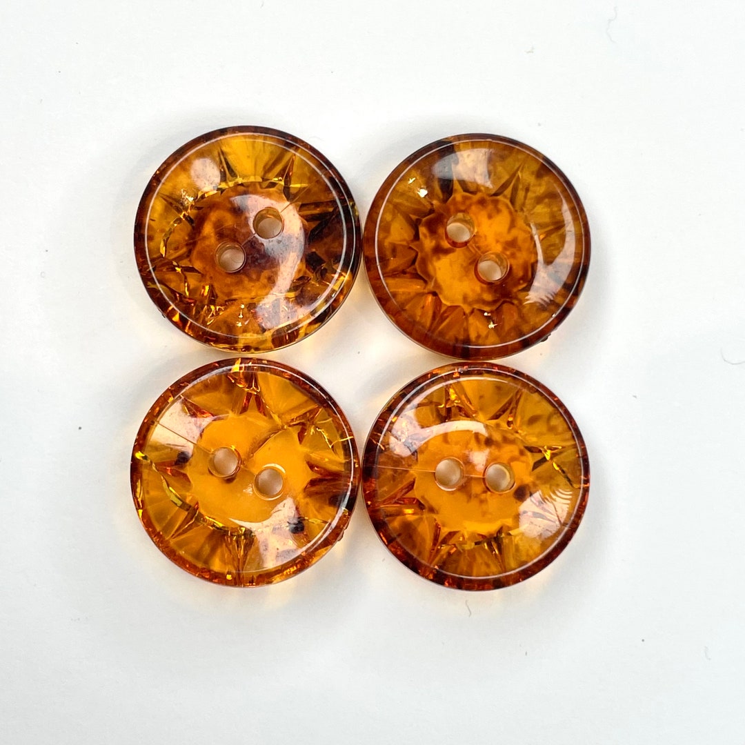 Vintage Rust Stone Buttons: 19mm Sewing Embellishments - Set of 4 - Etsy