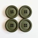 40MM 4 Vintage Olive Buttons for Knitting Sewing 4hole Buttons With Rim ...