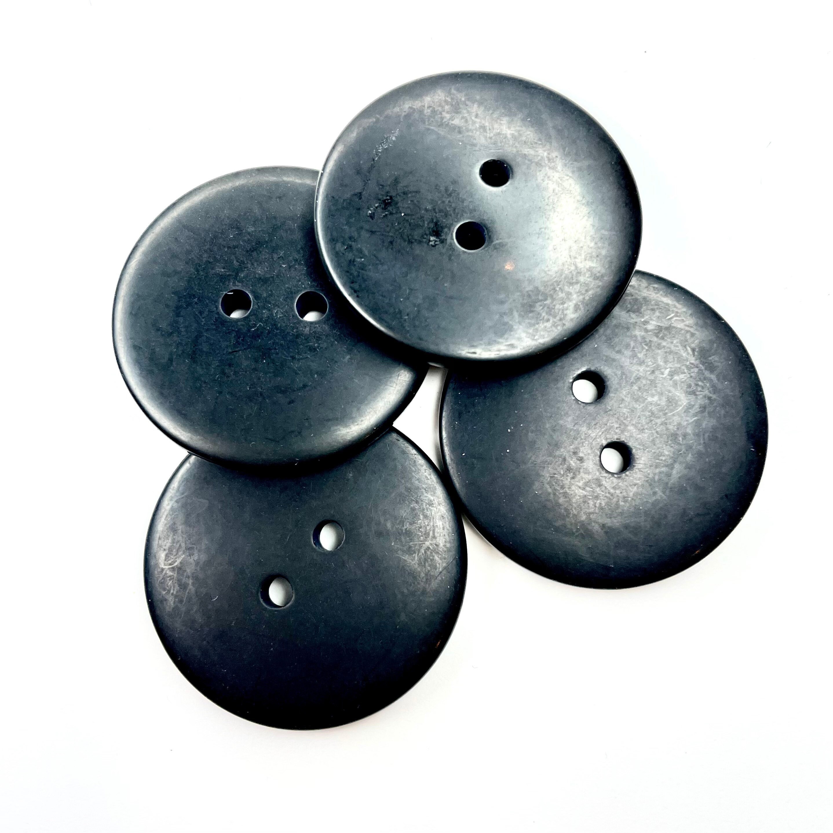 35MM 4 Big Black Buttons for Knitting and Sewing 2hole - Etsy