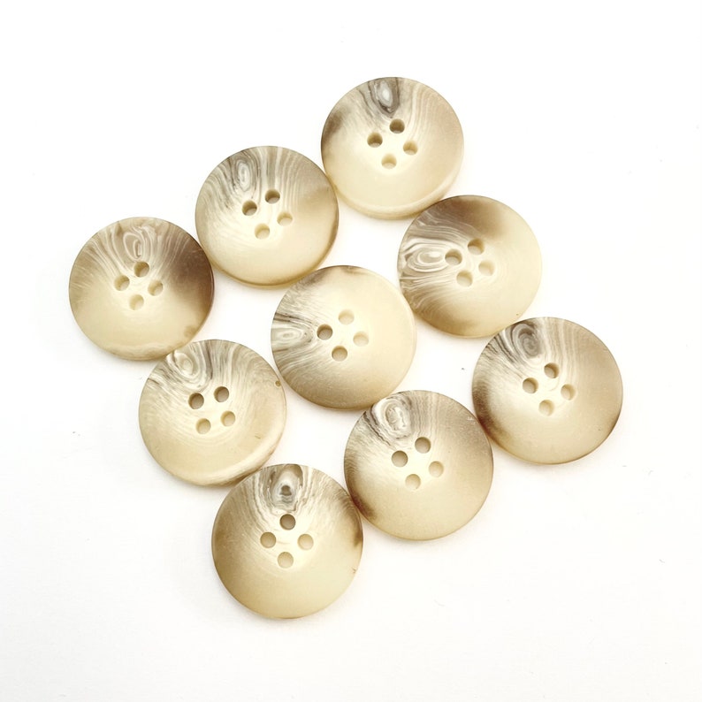 20MM 9 Vintage Beige Brown Horn Buttons for Sewing Knitting 4hole No ...