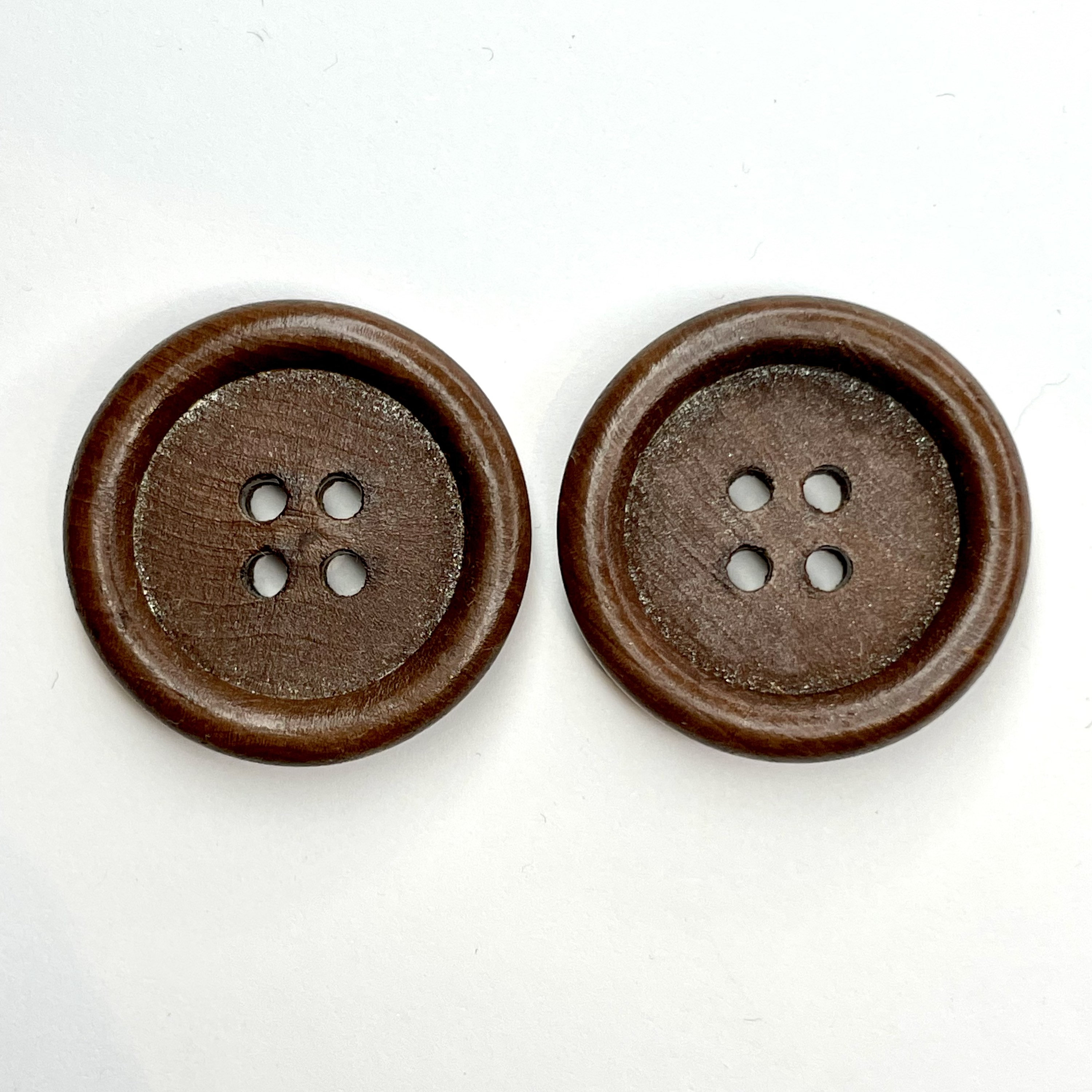 Upholstery 4Hole With Rim Sweaters Dresses Tops 4 Big Brown Wood Button ...