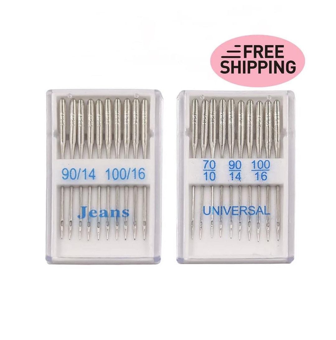 20pcs Universal Sewing Machine Needles Set Flatback Stainless Steel ...