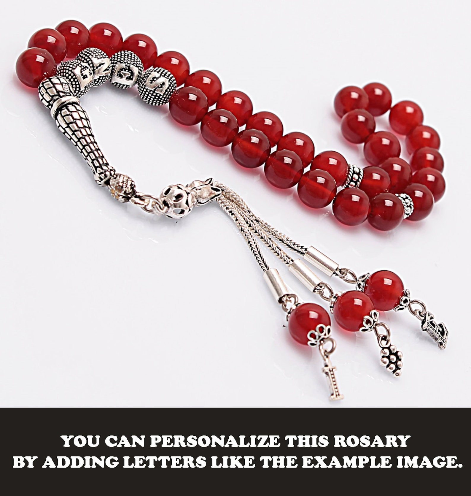 REAL Onyx Islamic Prayer 33 Beads, Tasbih, Tesbih, Misbaha, Tasbeeh ...
