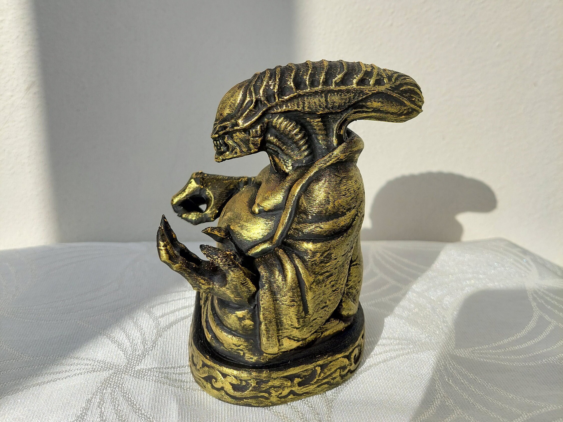 Buddha Alien Xenomorph 3D Printed Statue - Etsy