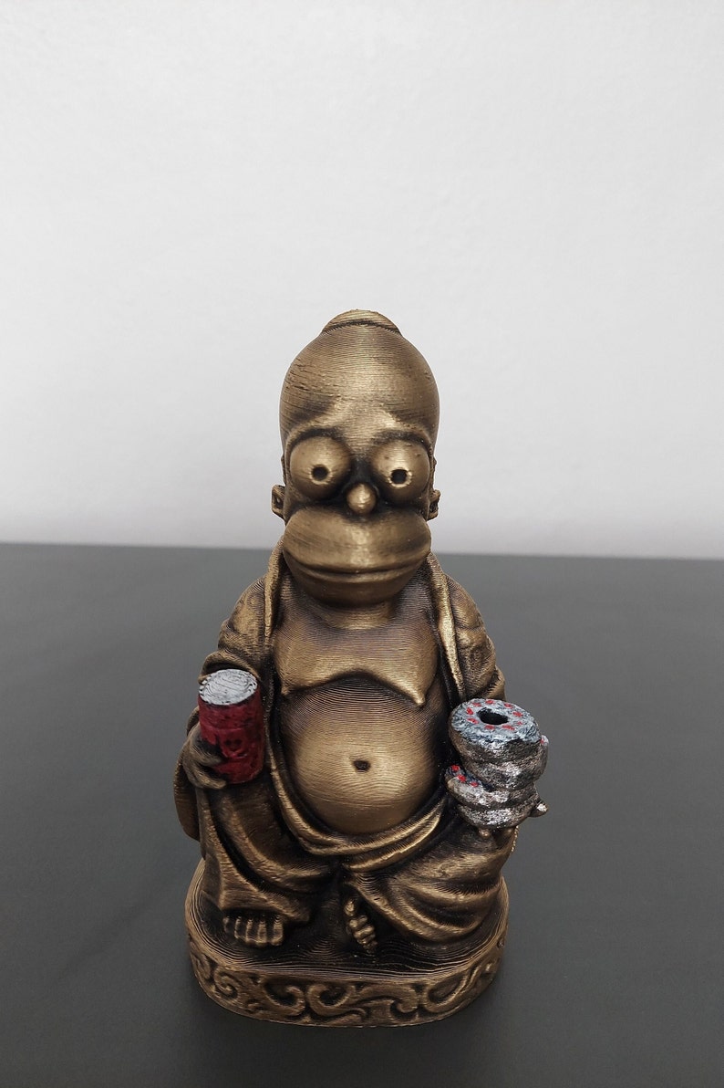 Buddha Homer Simpson Statue - Hand-painted Sculpture - Etsy
