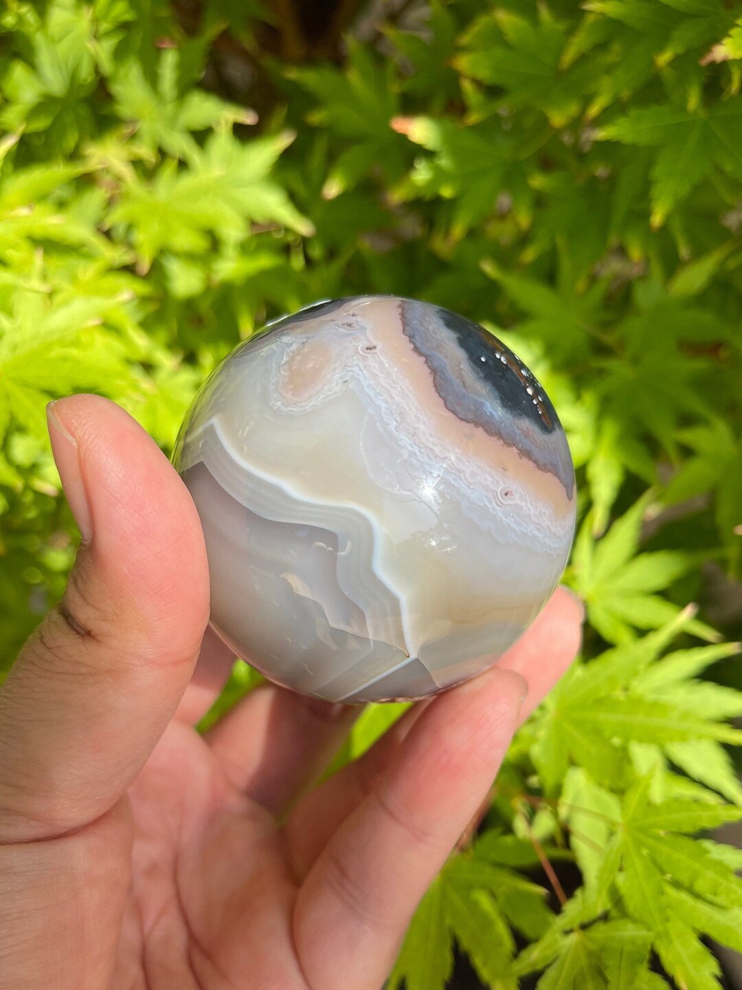 Unique Agate Sphere | Agate With Banding - Etsy