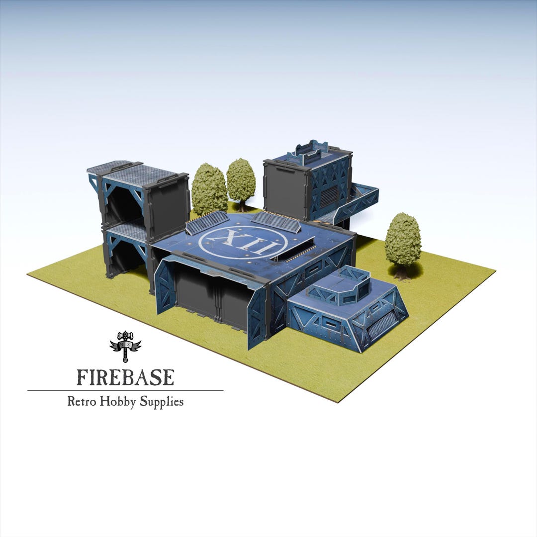 Imperial Firebase Terrain Card Sections Compatible Set - Etsy UK