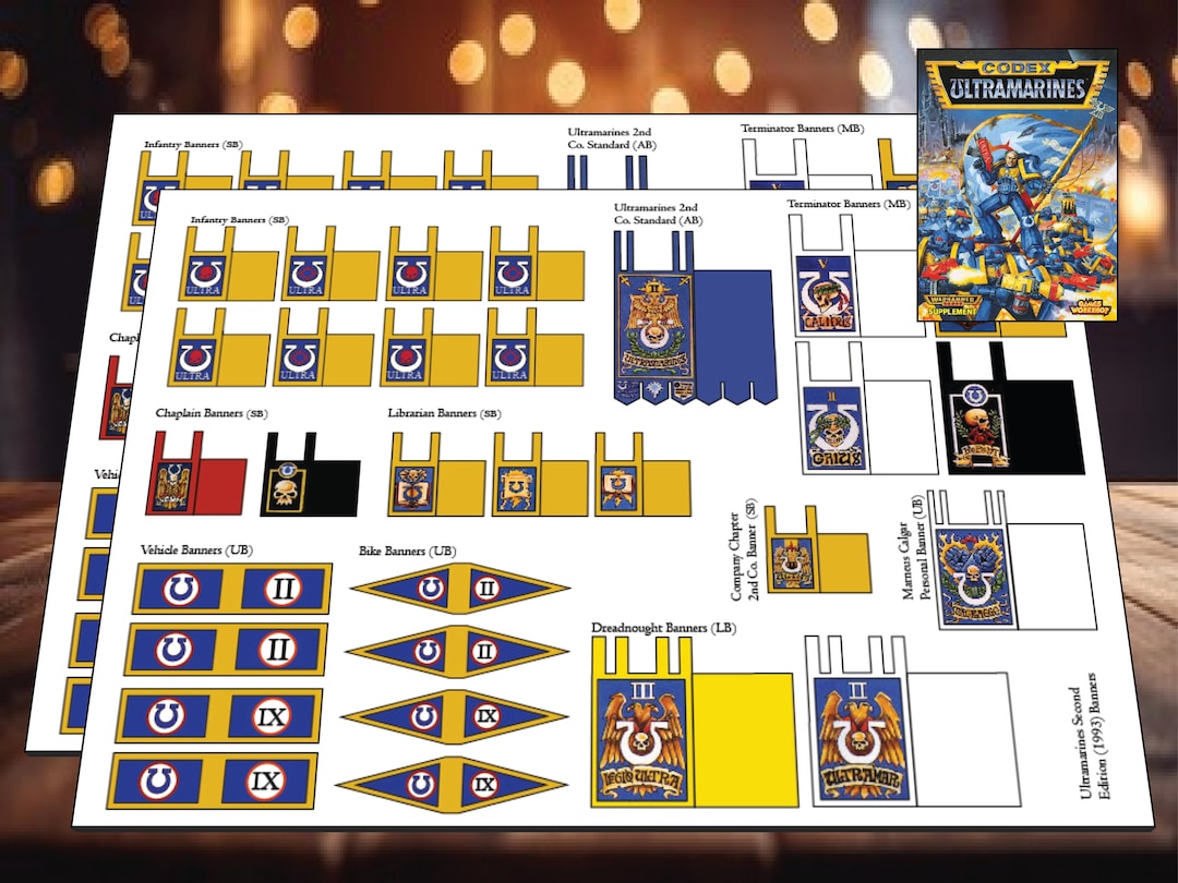 Warhammer 40k Ultramarines 2nd Edition Banners - Etsy