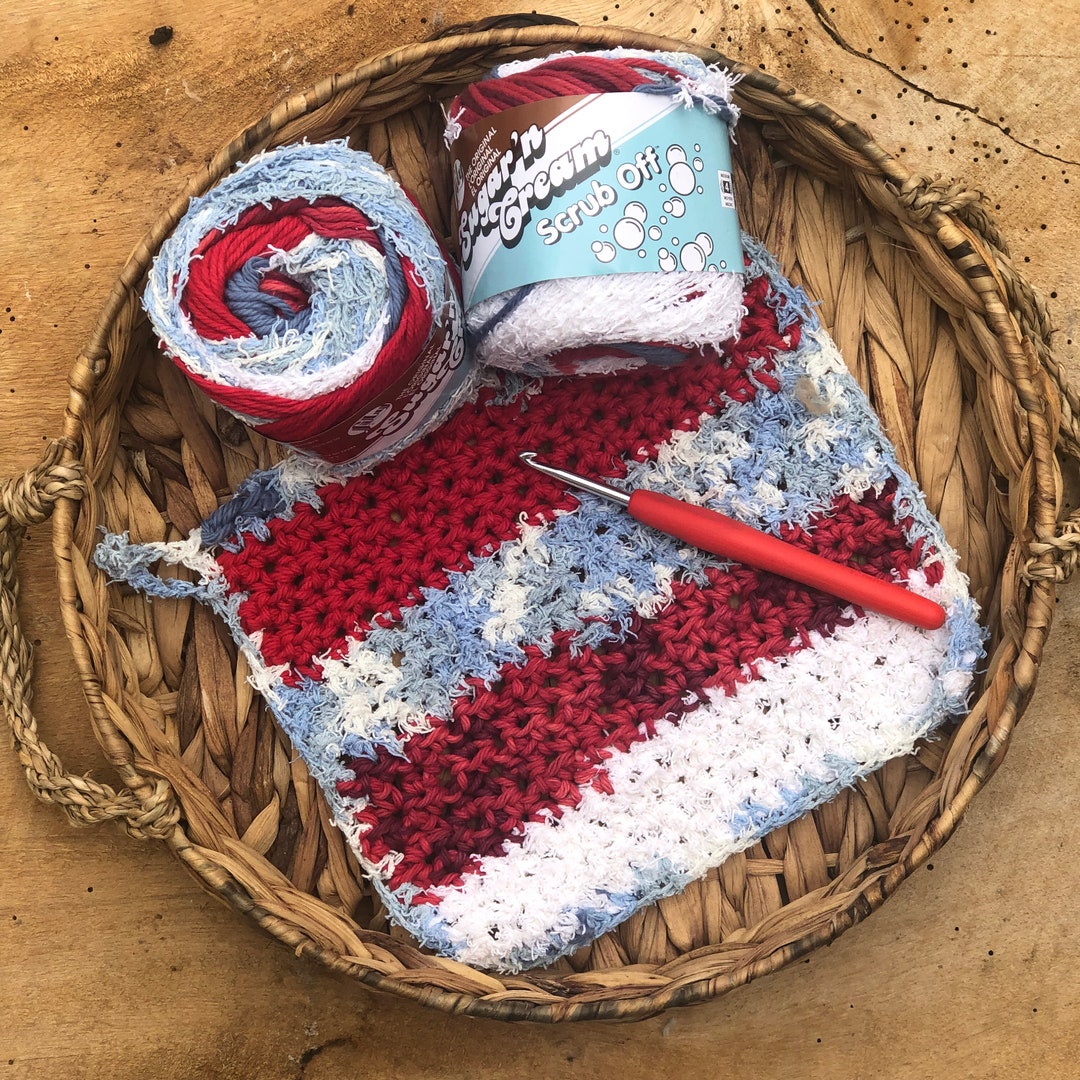 Bernat Handicrafter Cotton Scrub off Yarn, Cotton Yarn, Yarn for Home ...