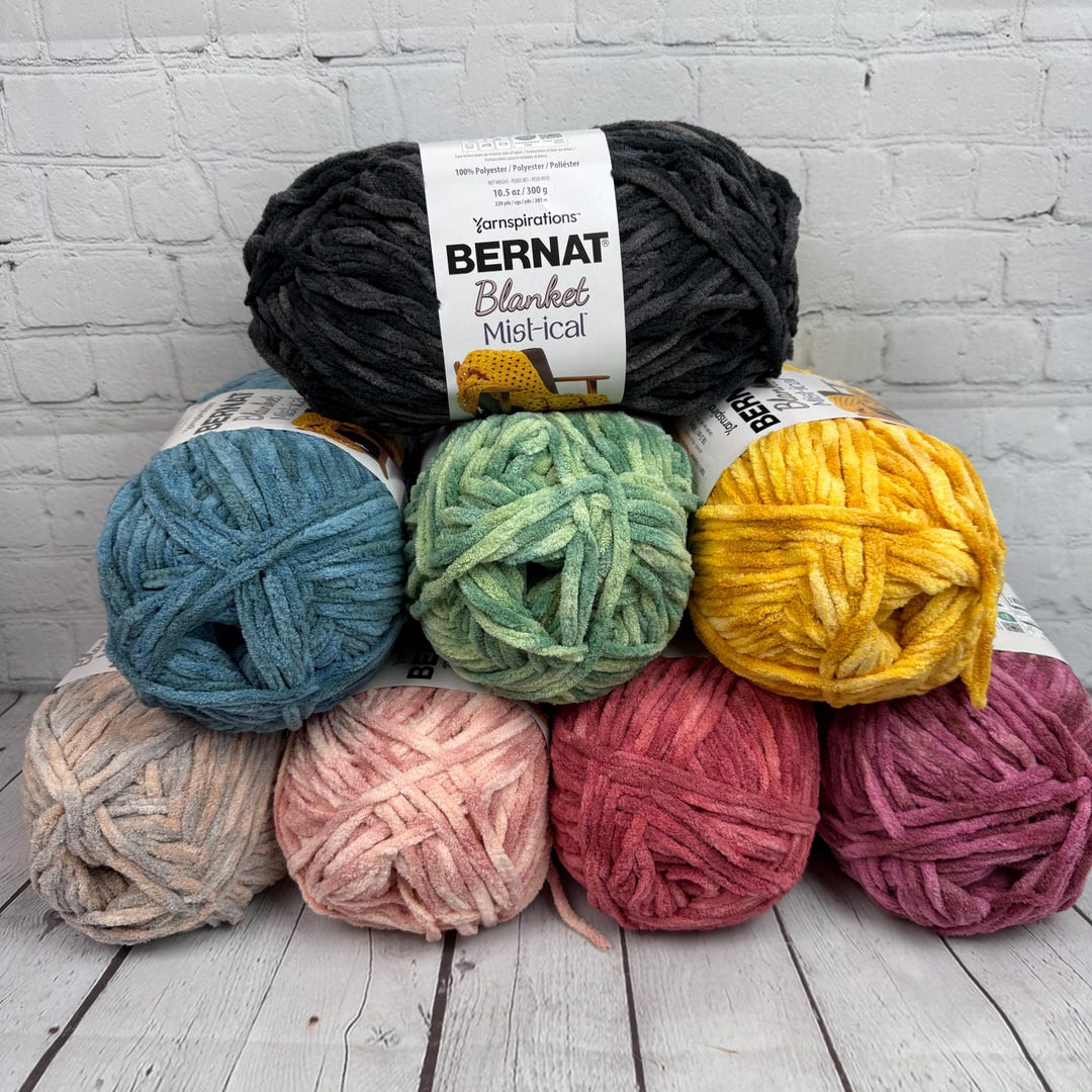 Bernat Blanket Mist-ical Yarn is OEKO-TEX Certified With a Marbling ...