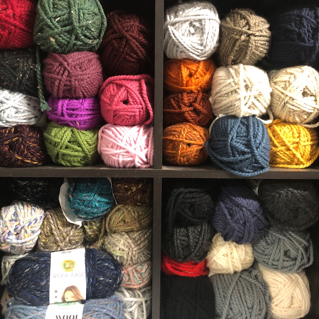 Lion Brand Wool Ease Thick&quick/bulky Yarn/warm Fiber/crochet Hat ...