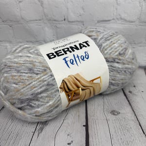 Bernat Felted Which is a Super Bulky, Brushed,wool Blended Yarn That is ...