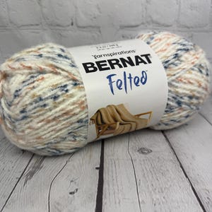 Bernat Felted Which is a Super Bulky, Brushed,wool Blended Yarn That is ...