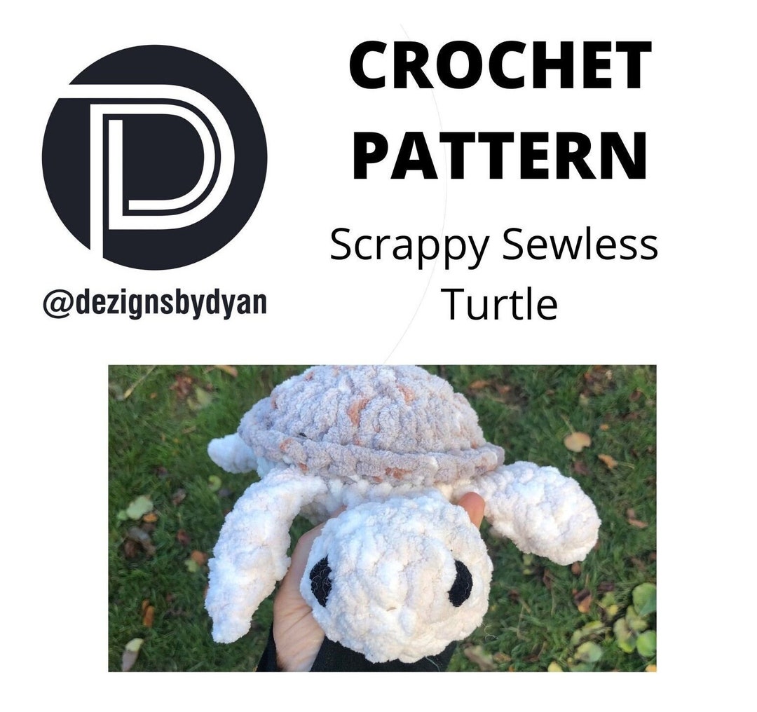Scrappy Sewless Turtle Crochet Pattern/no Sew Crochet Pattern/amigurumi ...
